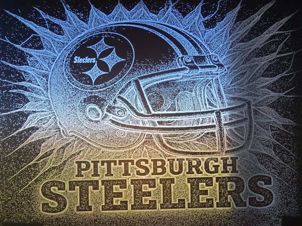 Laser engraved football helmet – My Little Laser